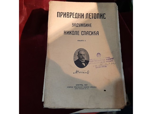 199 Privredni letopis Zadužbine Nikole Spasića,k2,1937