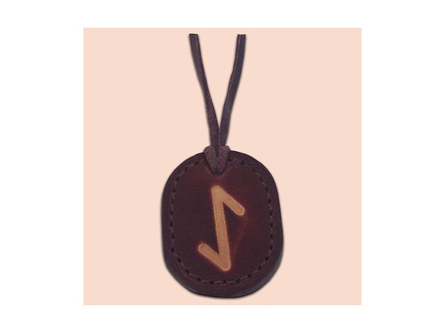 Kožna ogrlica runa amulet Ihwaz