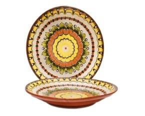 Tanjir ETNO svetli - 22cm plitki , Trojan dizajn