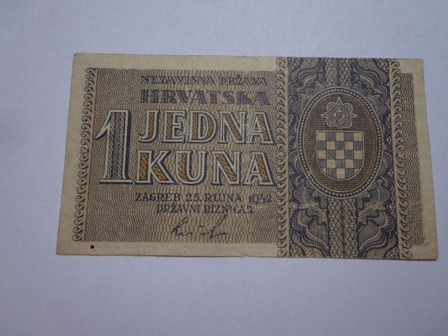 1 KUNA 1942 - VF