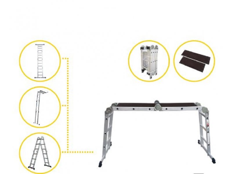 CRAFTER ALUMINIJUMSKE MERDEVINE MULTIFUNKCIONALNE SA PLATFORMOM 4×3