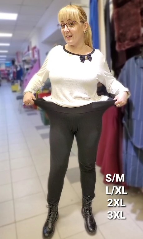 Pamucne glatke helanke Plus SIZE