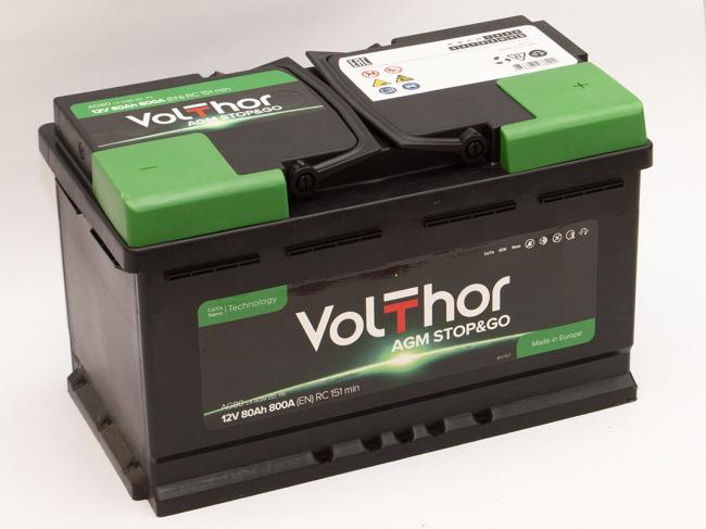 VOLTHOR
12V 80AH D+ 800A VOLTHOR AGM STOP&GO - 315x175x190