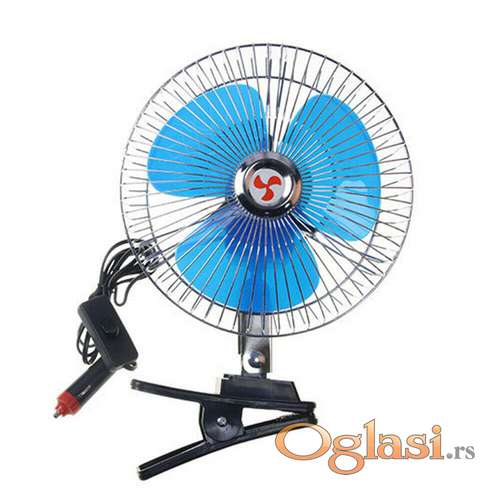 Ventilator - 12V sa štipaljkom veći model - 21cm