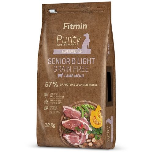 Fitmin Dog Purity Grain Free Senior & Light Jagnjetina, hrana za pse 2kg