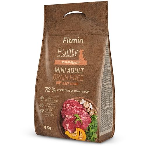 Fitmin Dog Purity Grain Free Adult Mini Govedina, hrana za pse 4kg
