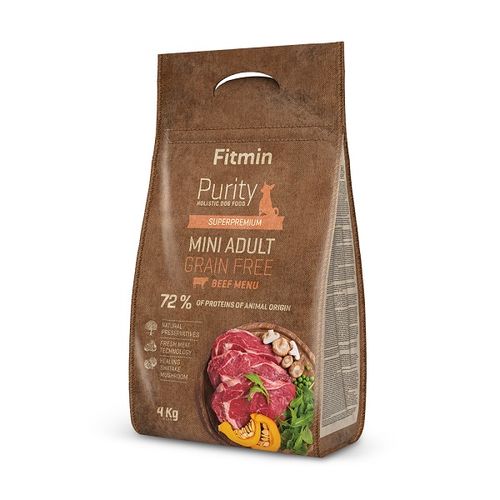 Fitmin Dog Purity Grain Free Adult Mini Govedina, hrana za pse 4kg