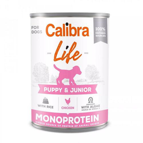 Calibra Dog Life Puppy &amp; Junior Piletina sa Pirinčem Konzerva, hrana za pse 400g