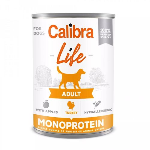 Calibra Dog Life Adult Ćuretina sa Jabukama Konzerva, hrana za pse 400g