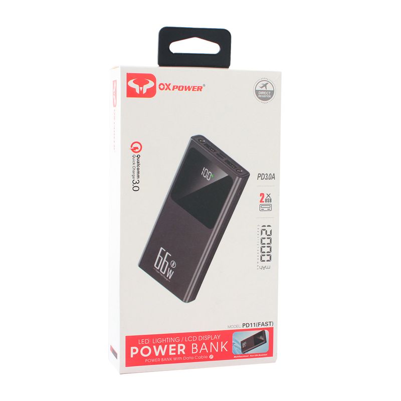 Back up baterija Oxpower PD11 5V 3A 12000 mAh bela