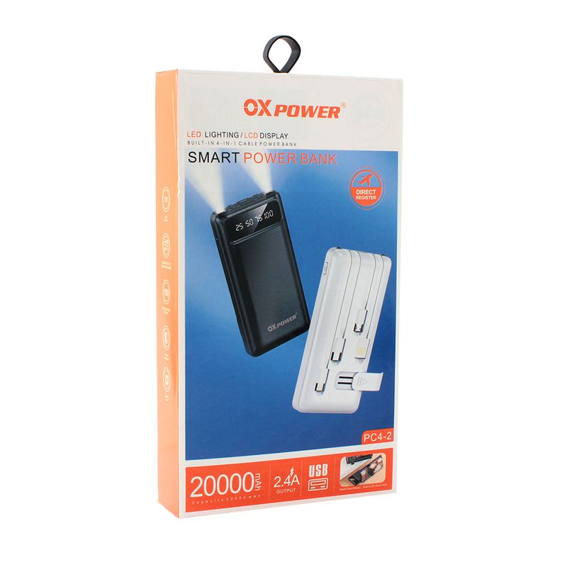 Back up baterija Oxpower PC4-2 5V 2A 20000 mAh crna