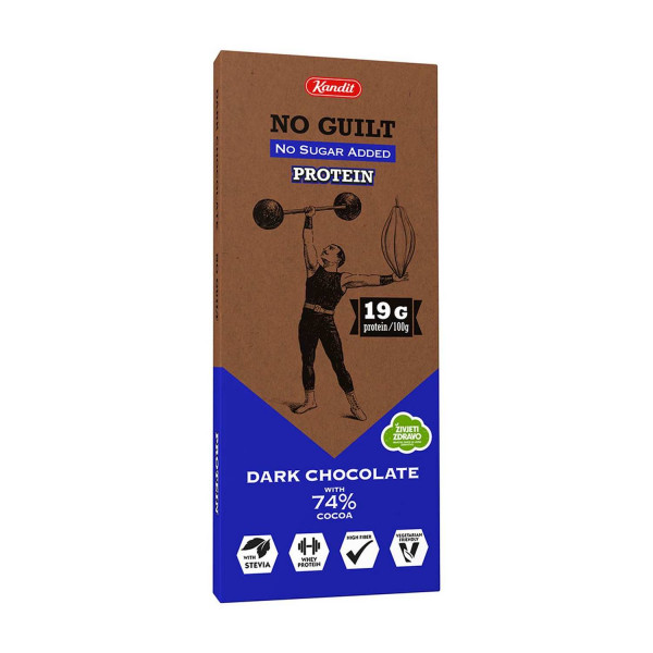 KANDIT No Guilt dark protein čokolada 80g