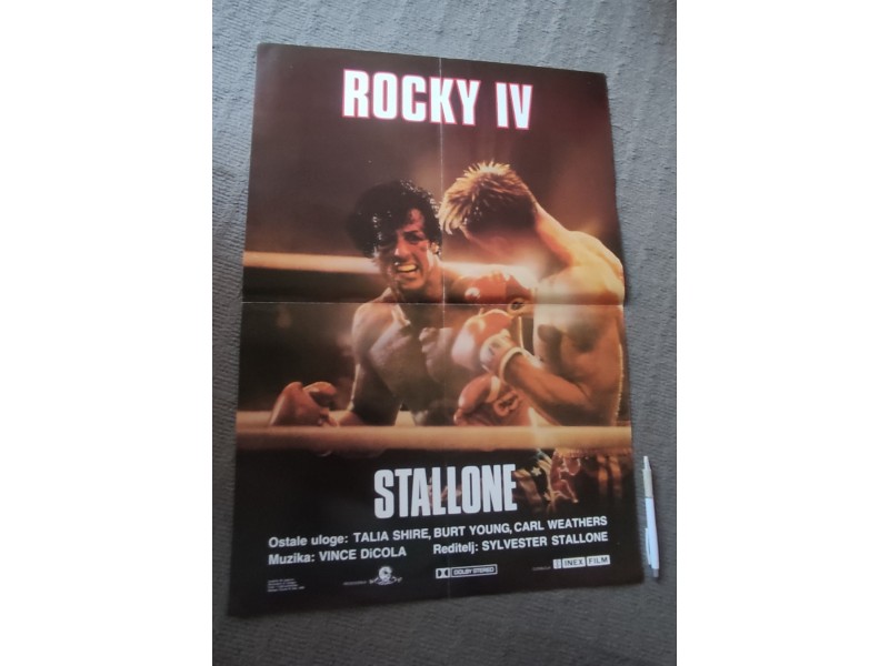 ROCKY IV STALLONE FILMSKI PLAKAT RETKO