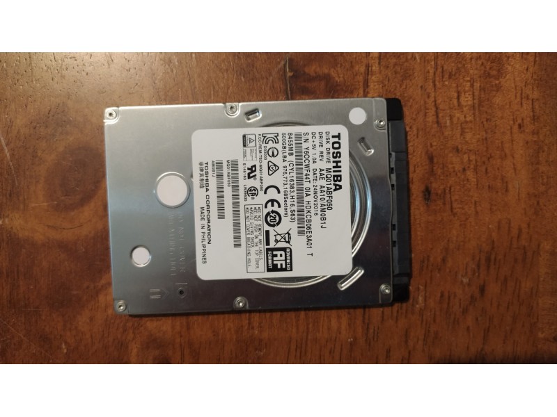 Hard disk SLIM Toshiba 500GB , SATA III 100% helta BR3