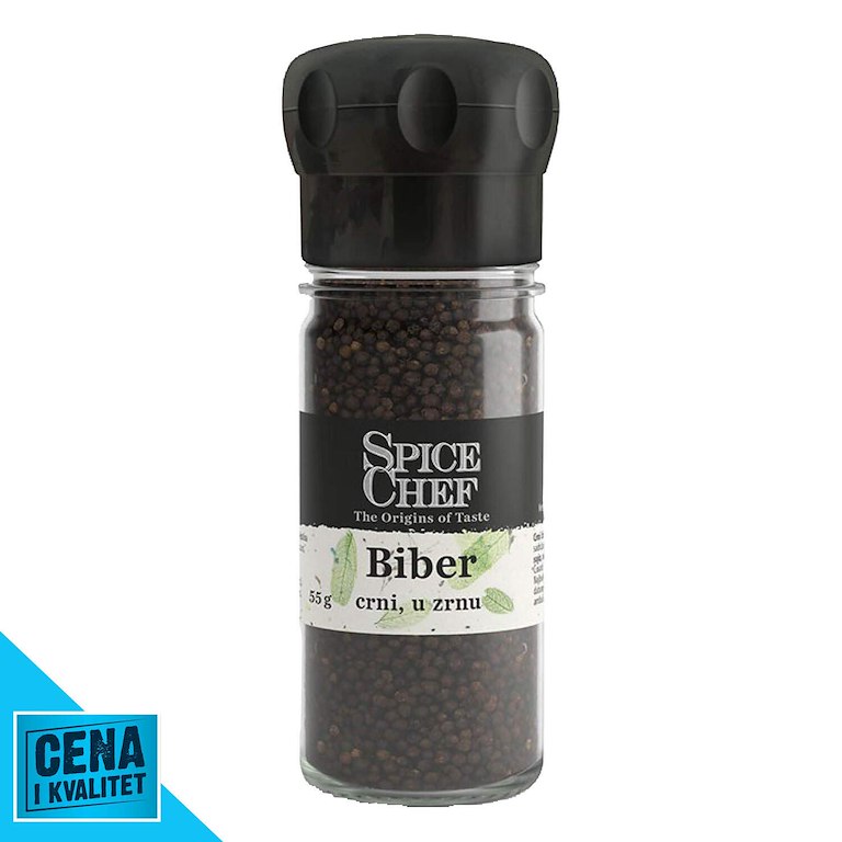 Spice chef biber crni zrno mlin 55g spice chef