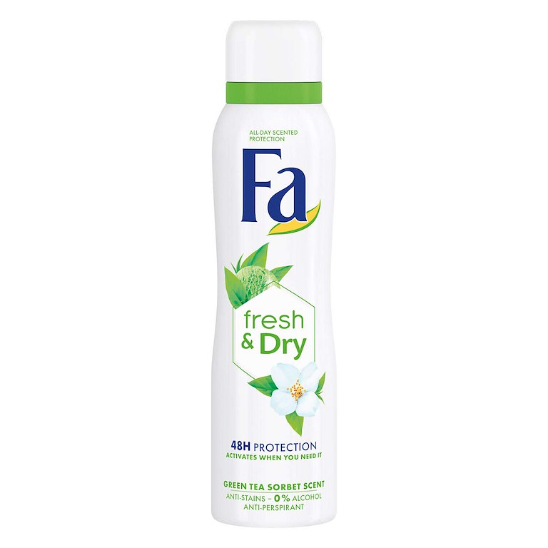 Fa dezodorans sprej fresh&dry green 150ml