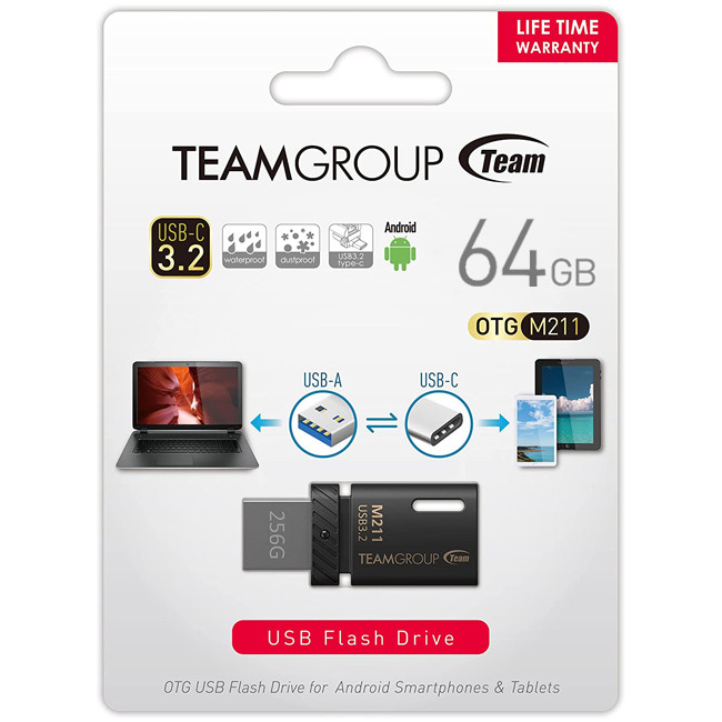 USB Flash 3.2 Type-C OTG, TeamGroup M211, kapaciteti 32, 64 ili 128Gb