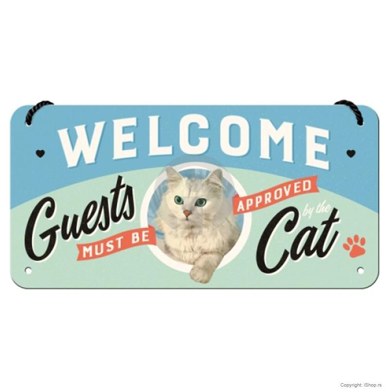 Welcome Guests Cat - Viseći znak