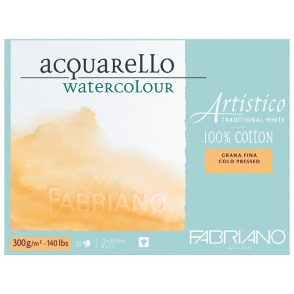 Fabriano Watercolour Artistico traditional white 23×30,5/20L 300g 19012330