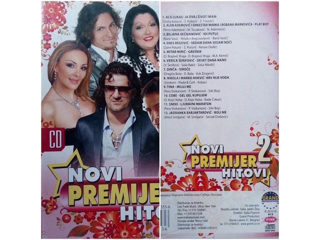 cd Novi premijer hitovi 2 - 2010 godina