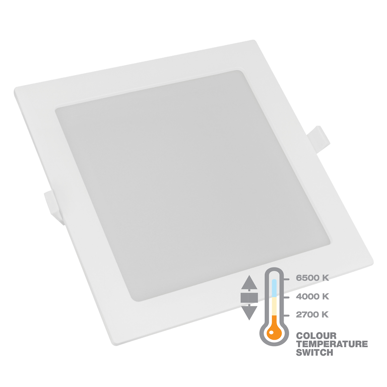 Commel LED panel 24W, kvadratni ugradni, Promena boje svetlosti, 220 mm – C 337-434