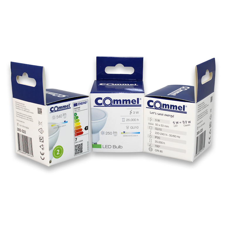 Commel LED Sijalica GU10, 5 W, 400 lm, 4000 K – C 305-315