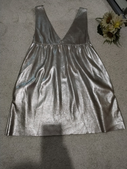 ZARA srebrno zaltna haljina NOVO