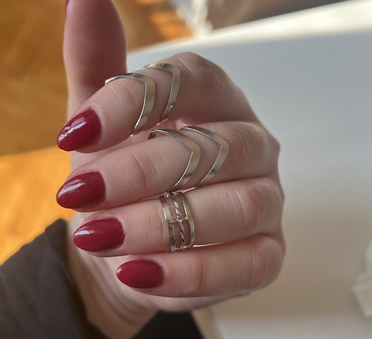   Set prstenja srebrne boje