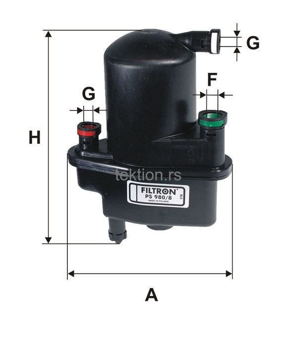 Filtron PS980/8 filter goriva Renault Clio III/Modus I/II/Grand Modus I 1.5dCi