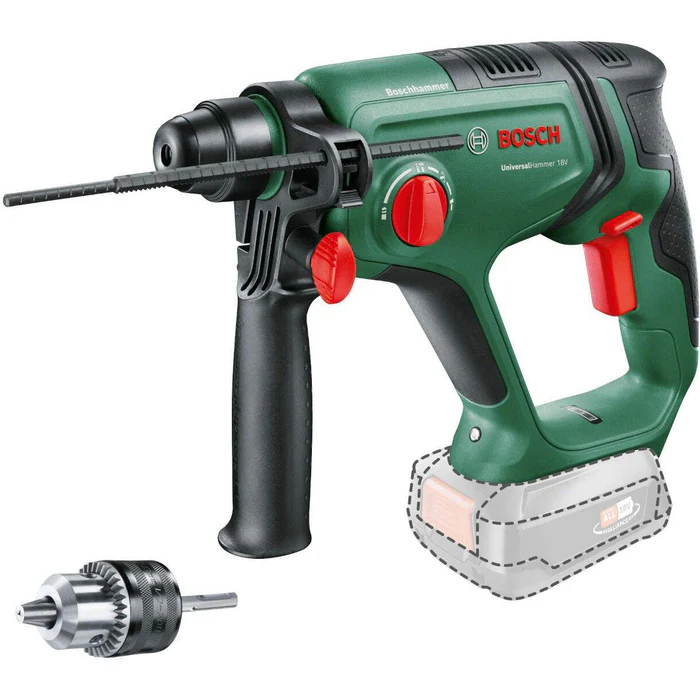 Bosch akumulatorski elektro-pneumatski čekić UniversalHammer 18V Solo + adapter; bez baterije i punjača (06039D6001)