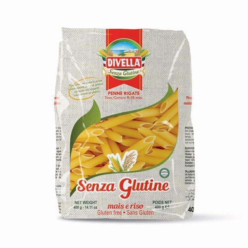 Testenina bez glutena Penne 400g Divella