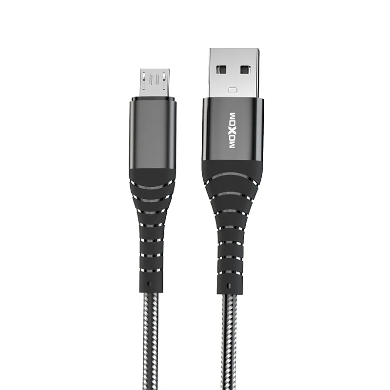 USB data kabal MOXOM MX-CB71 3A micro USB pleteni crni