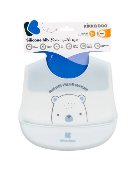 KikkaBoo silikonska portikla Bear with Me blue ( KKB30044 )
