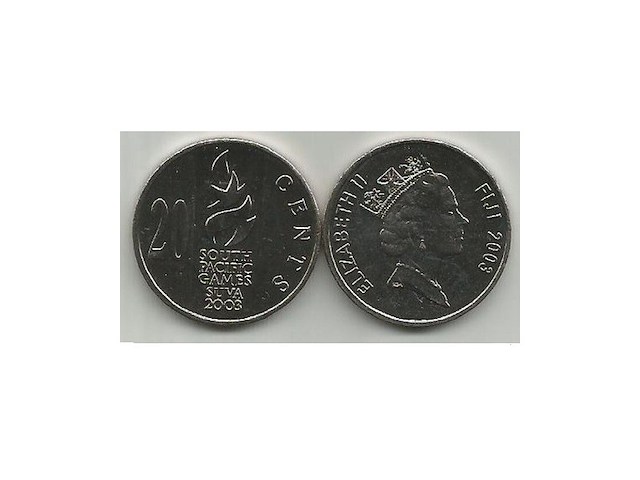 Fiji 20 cents 2003. UNC South Pacific Games