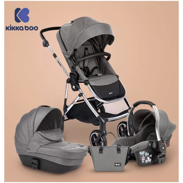 Kolica Thea 3in1 set sa autosedištem i tvrdom korpom Light Grey (KKB21111)