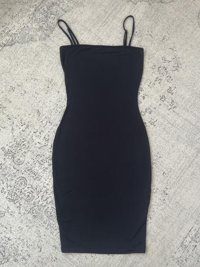 Crna BODYCON midi haljina