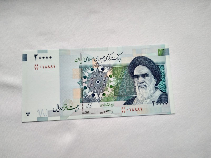 Iran 20.000 rialsa,UNC,lep broj