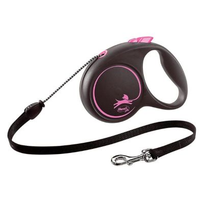 Flexi Povodac Black Design M Sajla Pink 5m