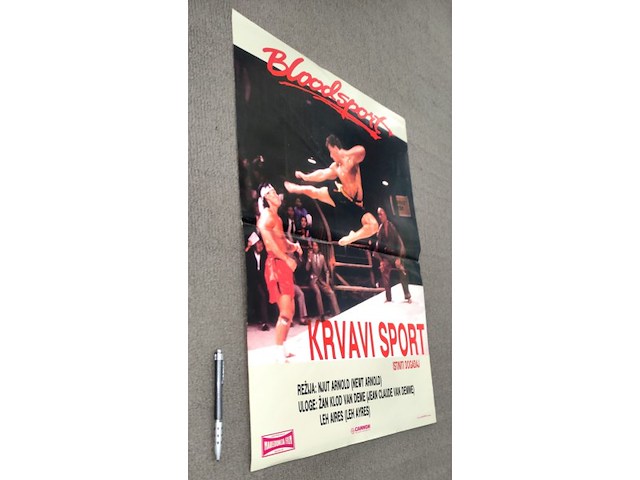 KRVAVI SPORT VAN DAMME PLAKAT FILMSKI