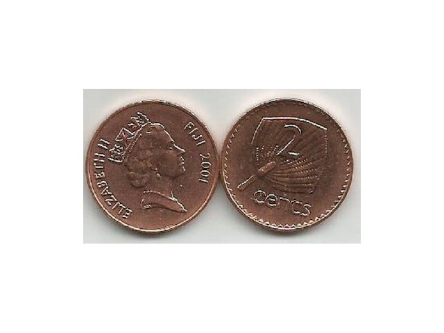 Fiji 2 cents 2001. UNC