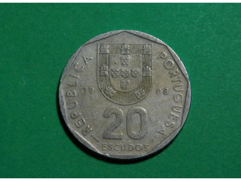 20 escudos 1988 - Portugal