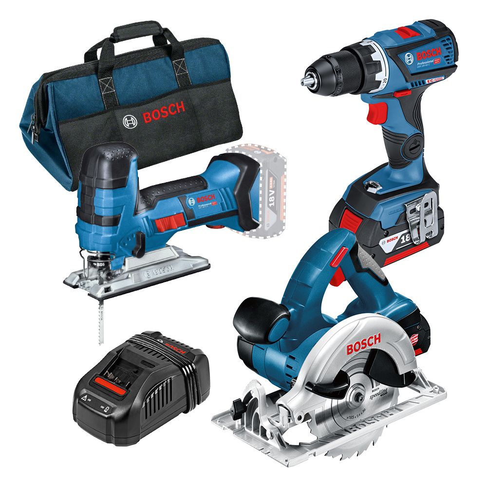 Bosch akumulatorski set alata GSR 18V-60 C + GKS 18 V-LI + GST 18V-LI S (0615990K1E)