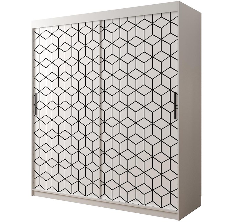 Hexagon ormar 2 vrata 180x62x200 cm beli