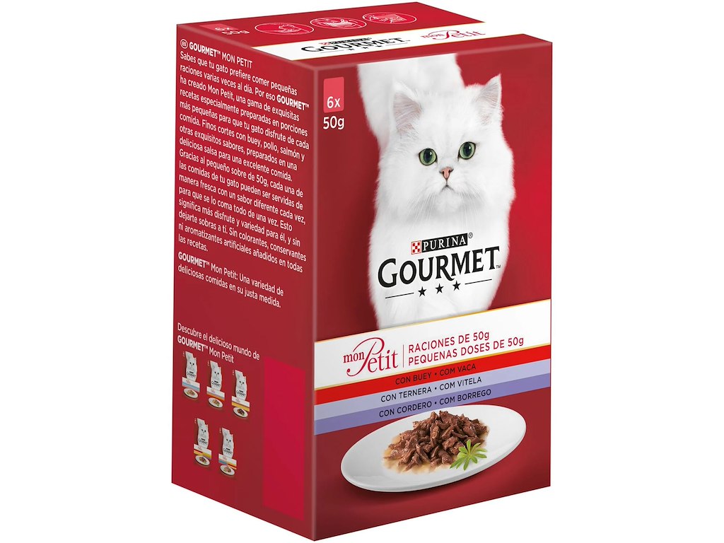 Gourmet Hrana za mačke Mon Petit Govedina 6x50g
