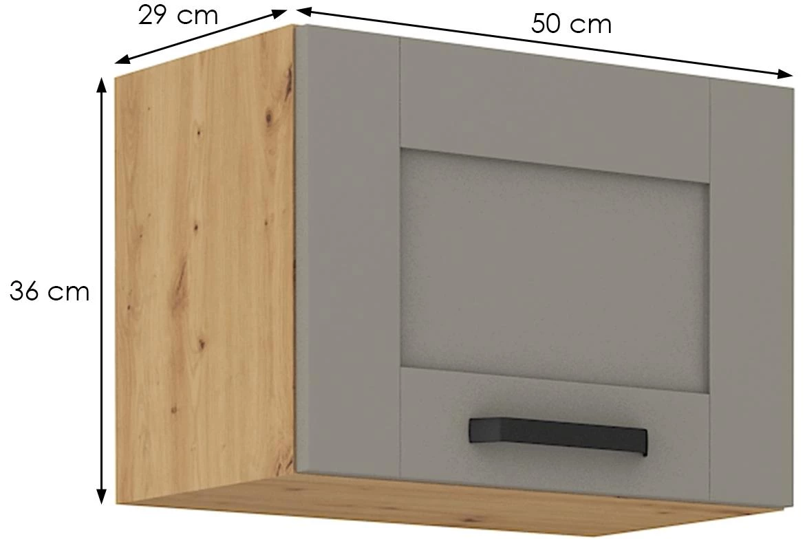 Luna 50GU-36 1F kuhinjski ormaric 1 vrata 50x31x36 cm siva/natur (artisan hrast)