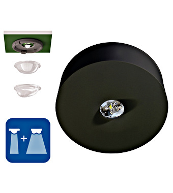 Panik lampa IL WirelessControl 1x3W ERT-LED 3h 230V AC crna
Plafonska montaža, LiFePO4 baterija, rasvetna lampa sa promenljivim sočivima za osvetljavanje puteva evakuacije ili okruglih površina, ...