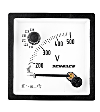 Voltmetar sa integrisanom preklopkom 72x72 500V AC
Integrirani preklop L1N,L2N,L3N,L12,L23,L31, Izvedba/tip Prednja tabla, Merno područje 500V, IP stepen zaštite IP30 (front), IP00 (connections)