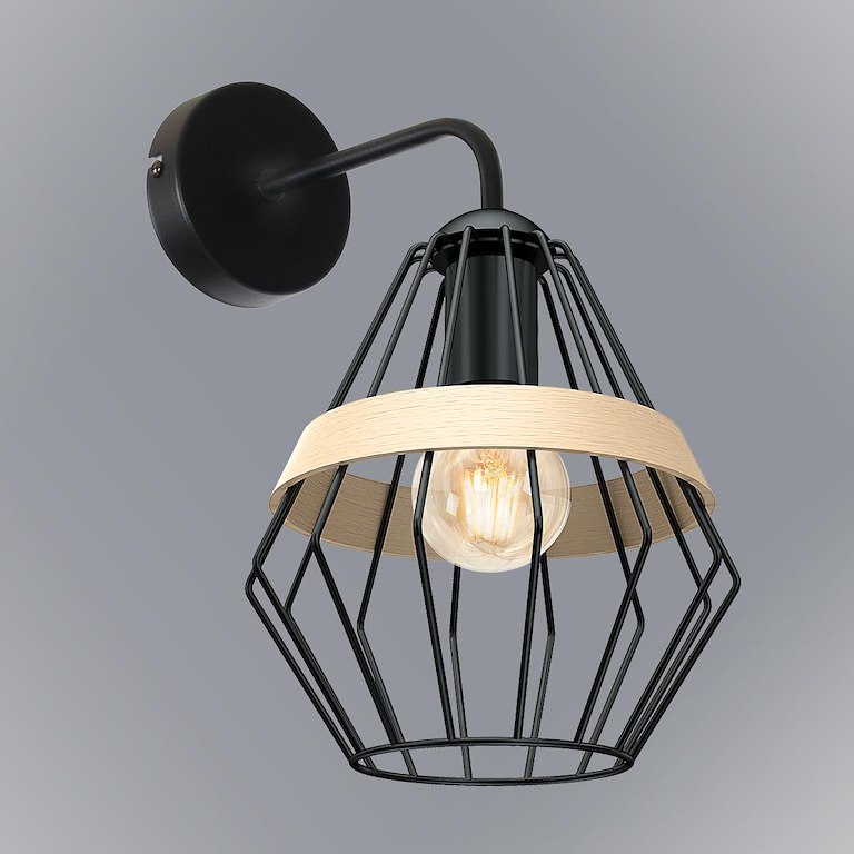 Zidna lampa Cliff Black 1 crna