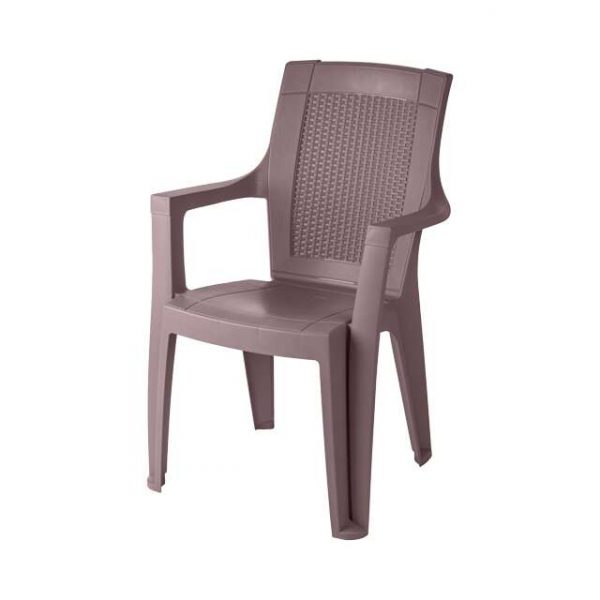 Baštenska stolica Ema imitacija ratana, plastična