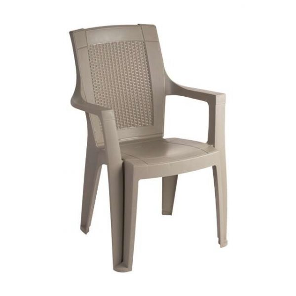 Baštenska stolica Ema imitacija ratana, plastična